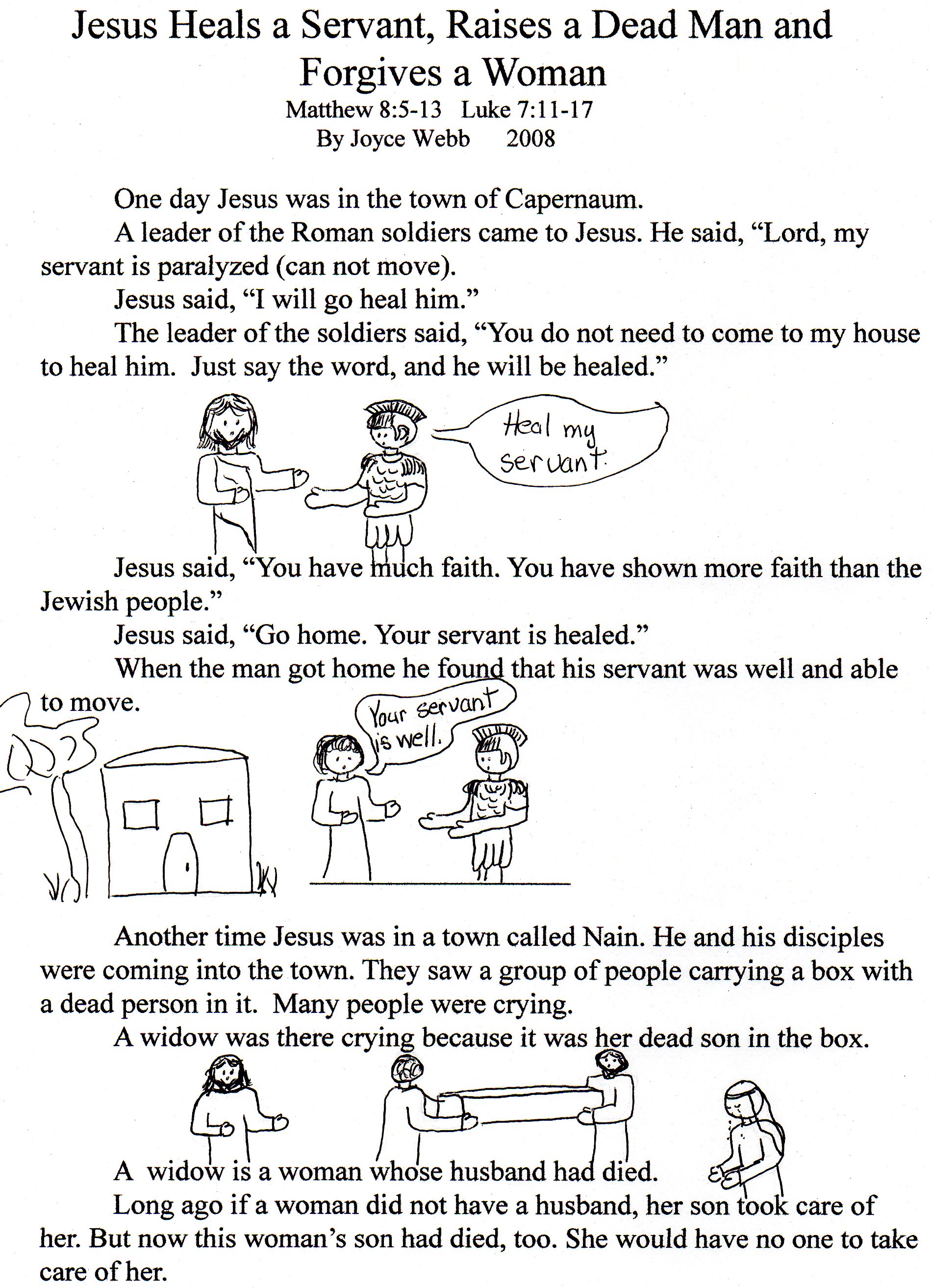Jesus Heals a Servant, Raises a Dead Man – Steps of Faith For the Deaf